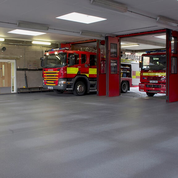 Fast curing, Durable Resin Flooring Solutions for Fire Stations