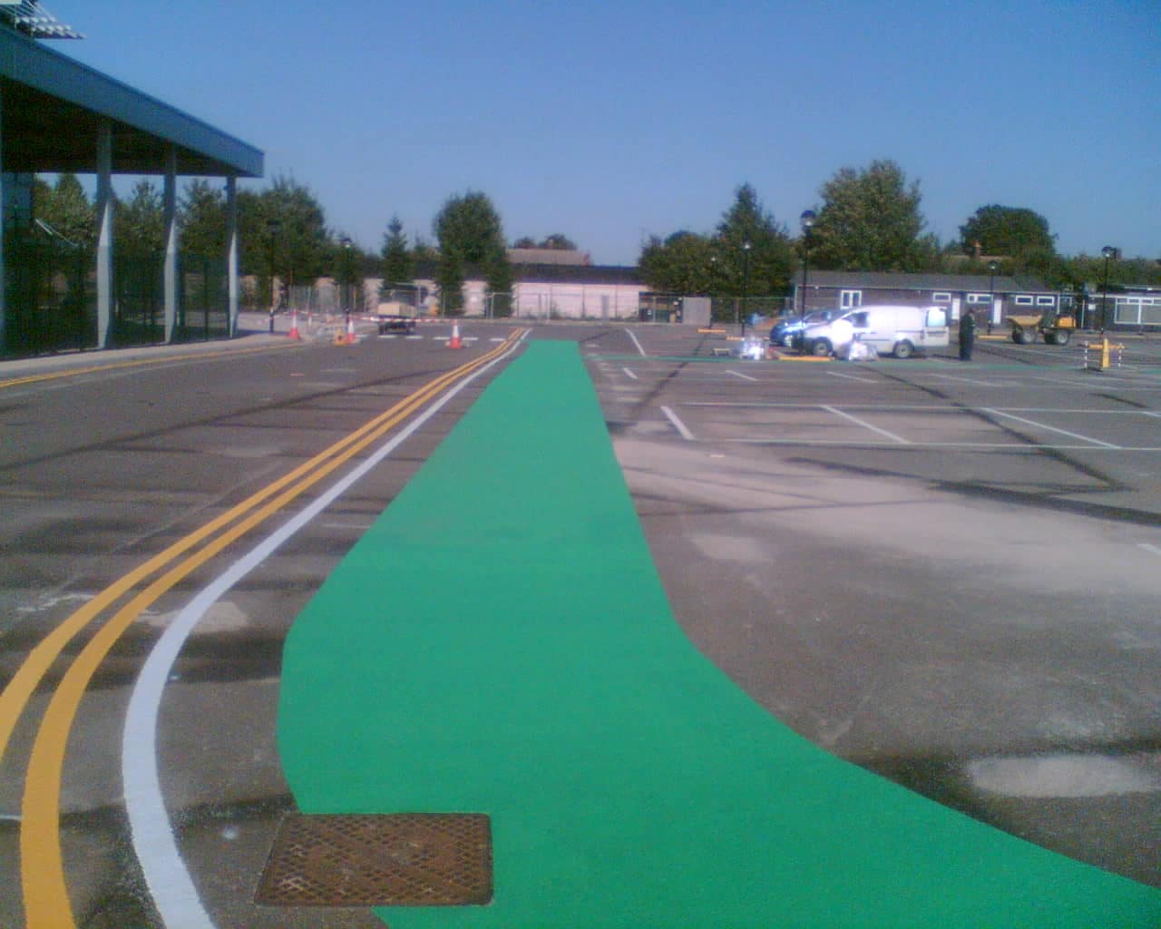 Parking lot striping for carparks